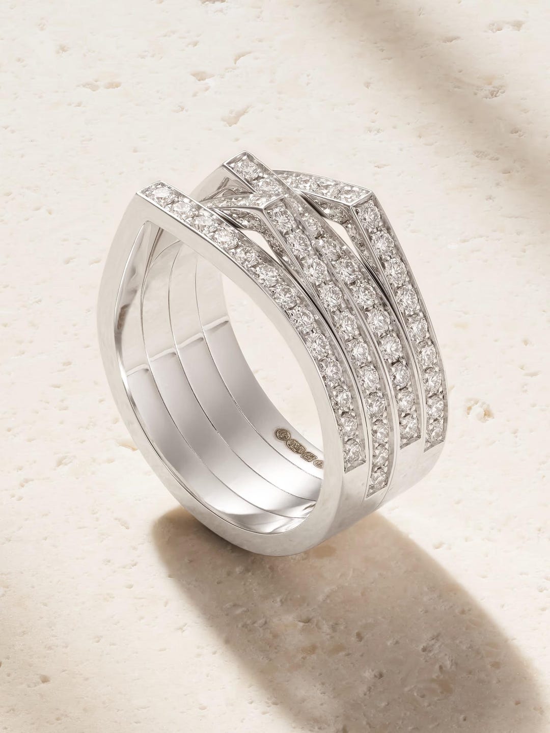 Radiant Cascade Diamond Ring in White Gold - Etsy