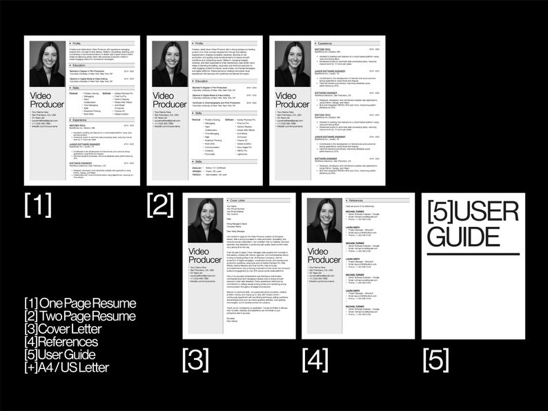 Minimalist CV Template Professional Resume Cover Letter Templat ...