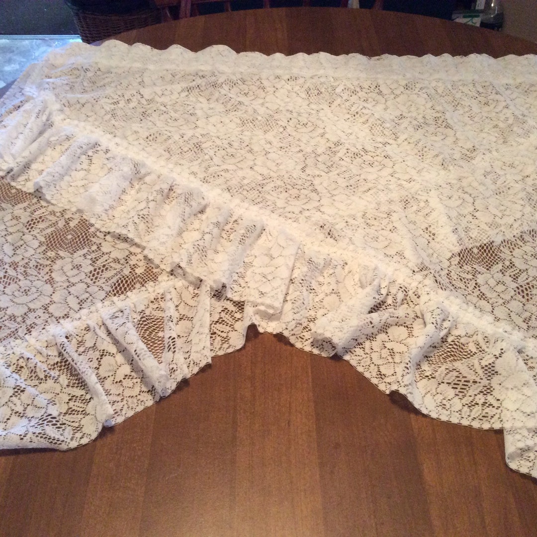 Swag Curtains-lace Swags-white Lace Swag Curtains - Etsy