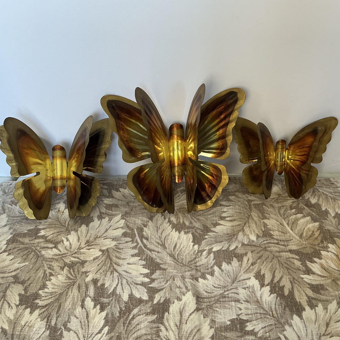 Three Home Interior Butterflies Metal - Etsy