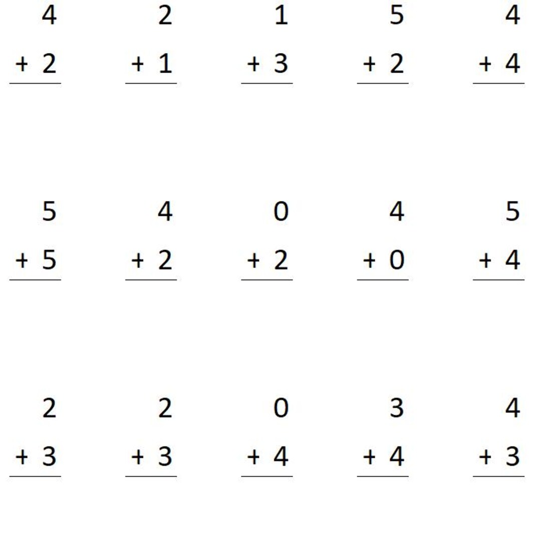 Addition (0-5) Sheets With Answers - Etsy