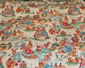 Rabbit fabric | Etsy