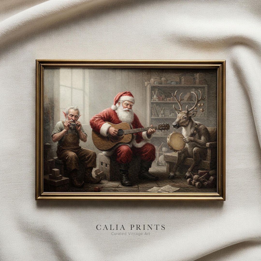 Vintage Santa Clause Print - Christmas Celebration Printable Wall Art ...