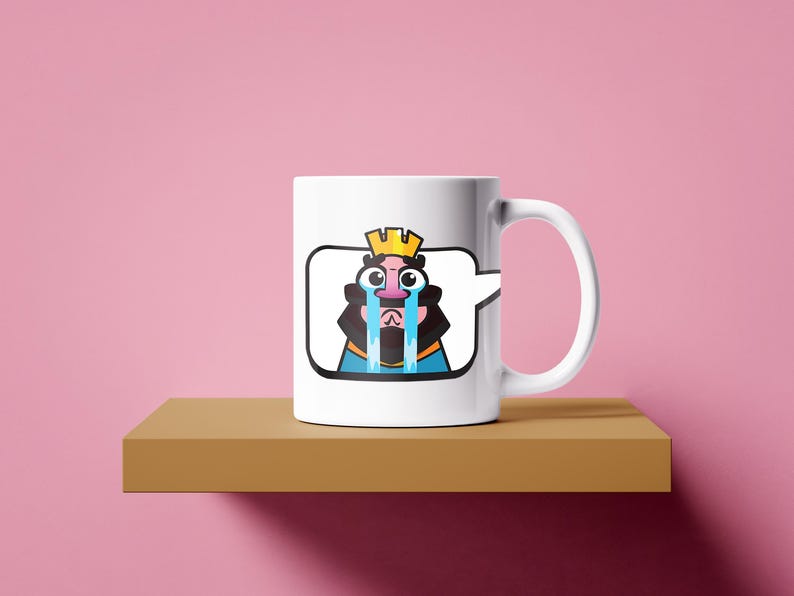 Clash Royale Emote Mug – Crying King - Etsy