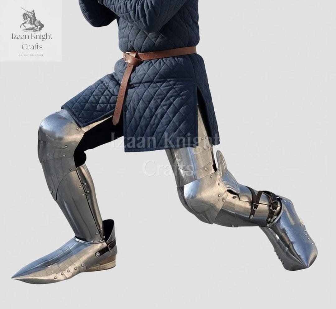 Medieval Knight Leg Armor Set/handmade Polished Steel Medieval Leg ...