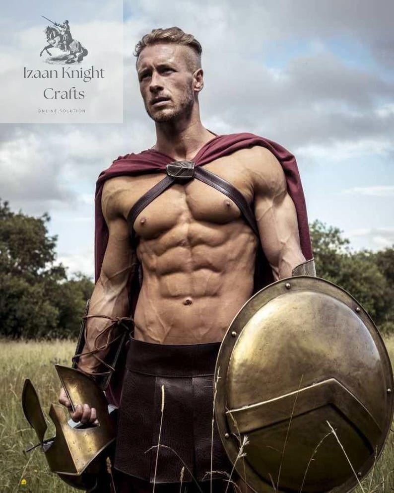 Handcrafted Spartan Warrior Costume: Greek Armor Set - Halloween ...