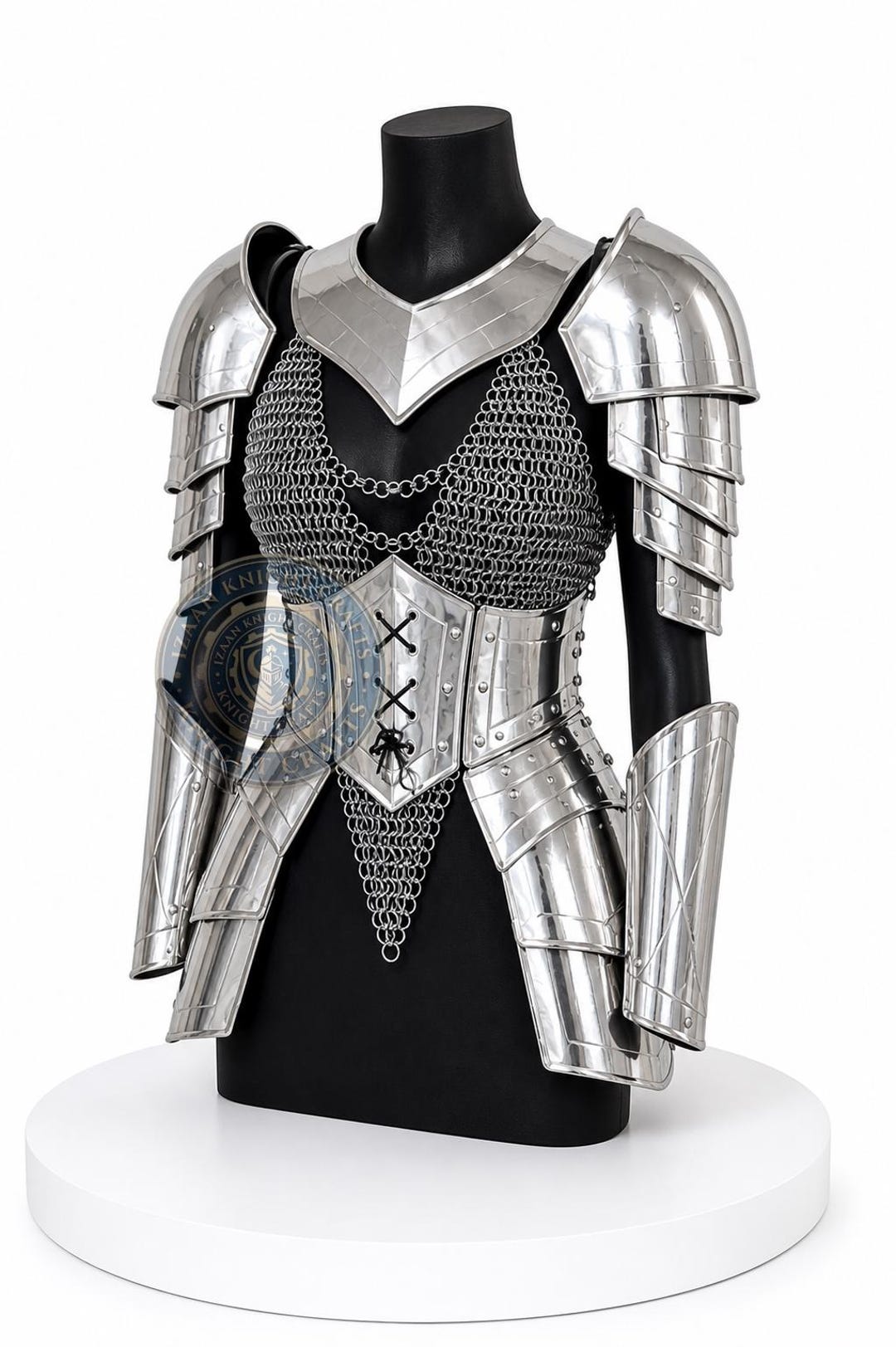Female Knight Armor Suit | Steel Chainmail Body Armor for Cosplay, LARP ...