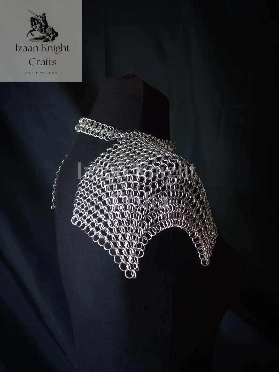 Medieval-inspired Chainmail Shoulder Armor for Women Knight-style ...