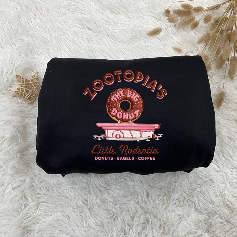 Zootopia the Big Donut Embroidered Sweatshirt, Little Rodentia Donuts ...