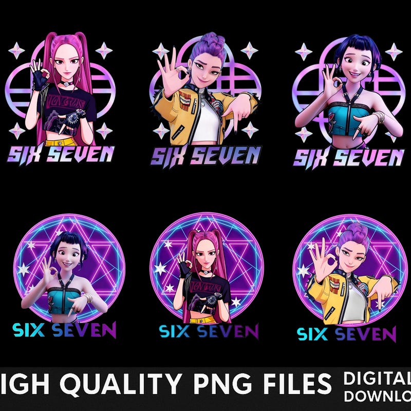 6 7 Girls Png - Etsy UK