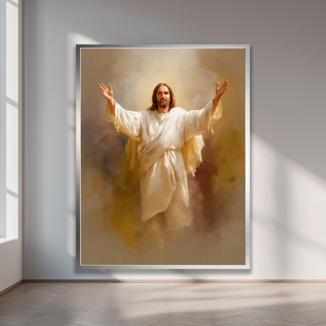 Jesus Christ Resurrection Art Print, Christian Wall Decor, Spiritual ...