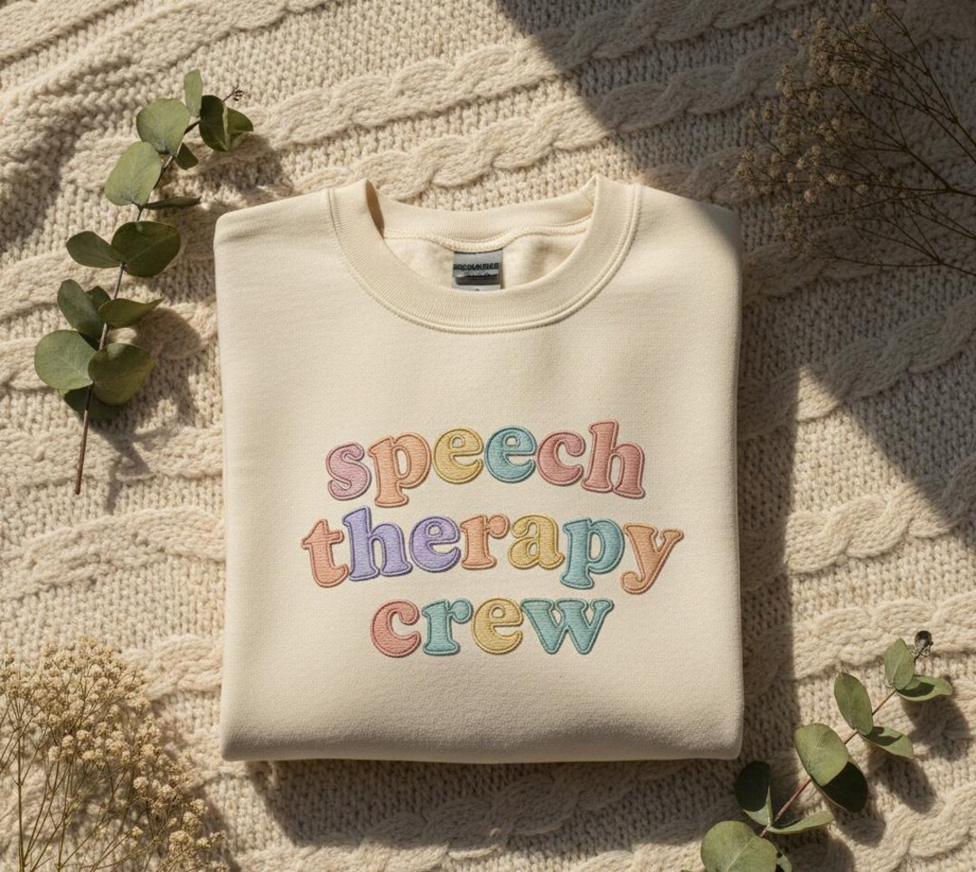 Custom Speech Therapy Crew Sweatshirt Cute SLP Team Crewneck Gift for ...