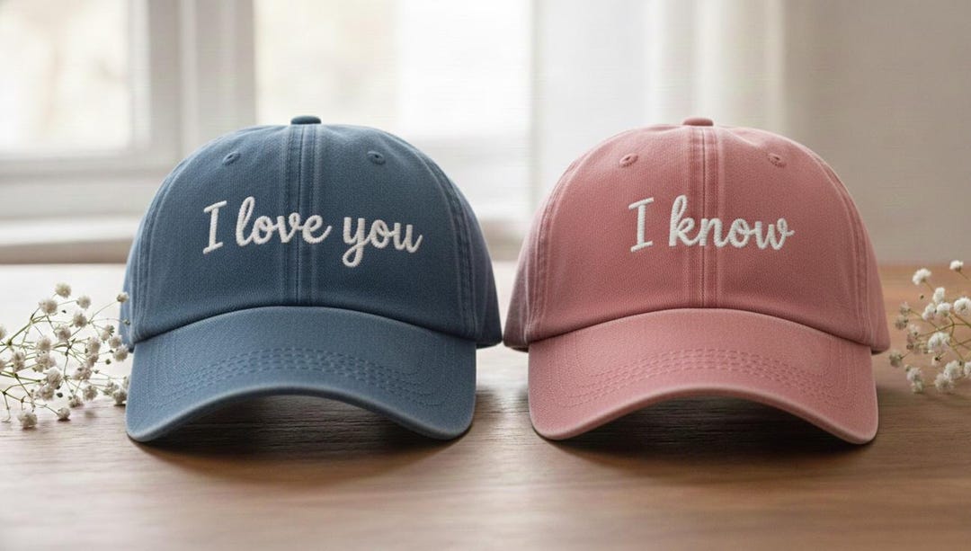 Custom I Love You I Know Couple Dad Hats, Matching Embroidered Baseball ...