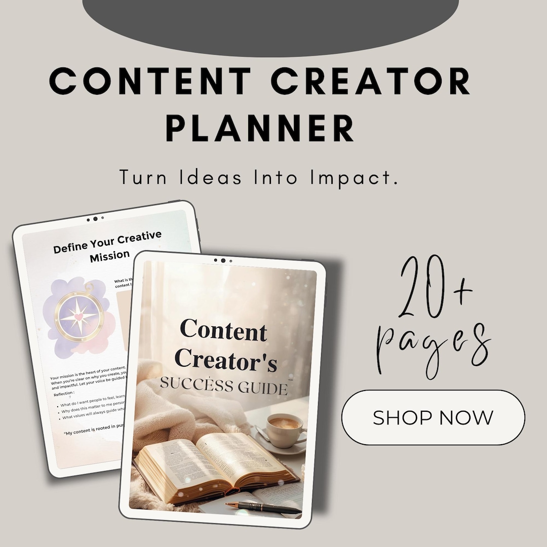 Content Creator Planner for Beginners | Social Media - Etsy
