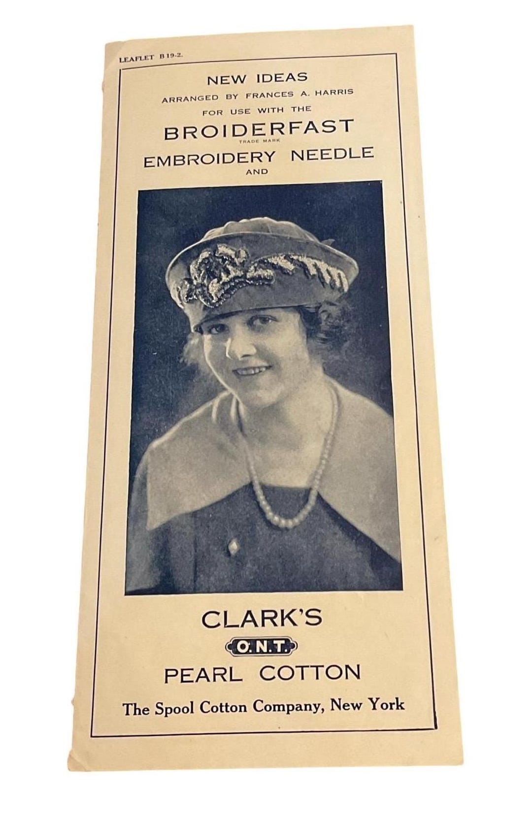 Vintage 1920s Embroidery Needle Brochure: Broiderfast & Clarks Pearl ...