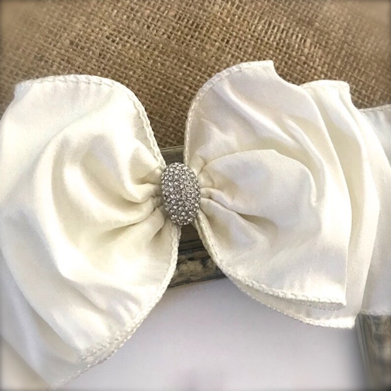 Wedding Picture Frame White Wash Bow Jewel Personalize | Etsy