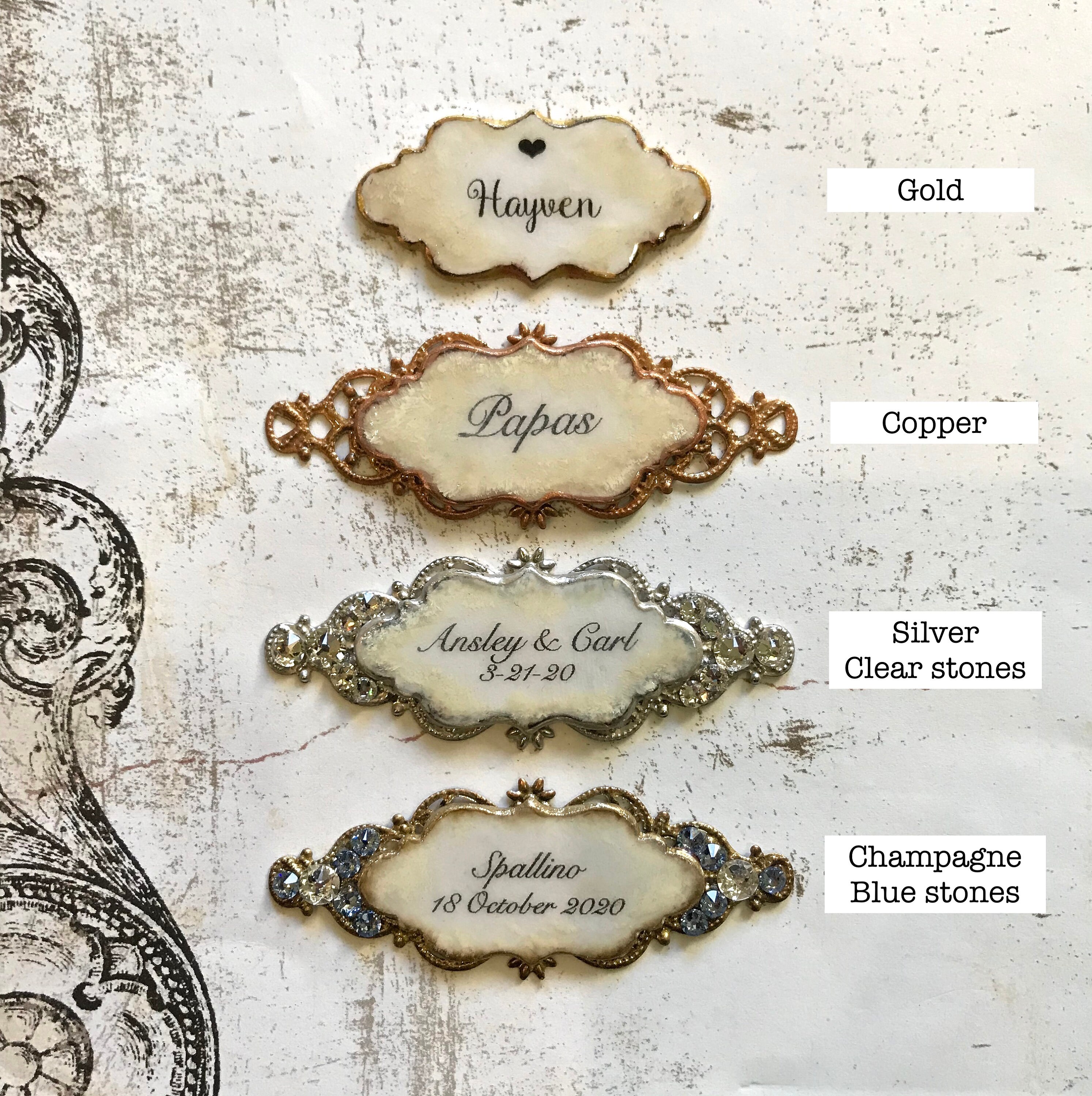 Plaques Personalized Name Plate Fancy Commemorative Plaque | Etsy