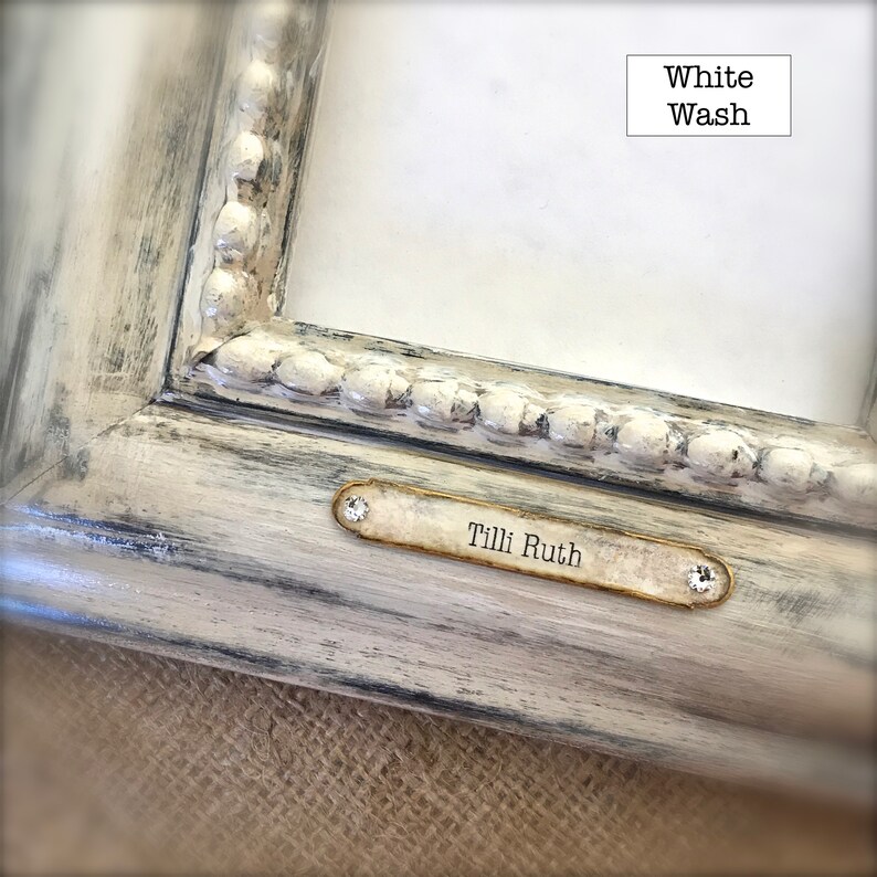 Picture Frame Jeweled Bow Personalize White Wedding Portrait - Etsy