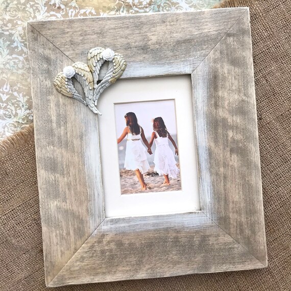 Photo Frame Angel Wings Baby Twins Triplets Siblings Sisters | Etsy