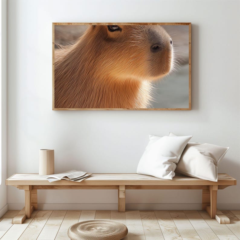 Capybara Wall Art Set, Cute Capybara Animal Prints, Neutral Nursery ...