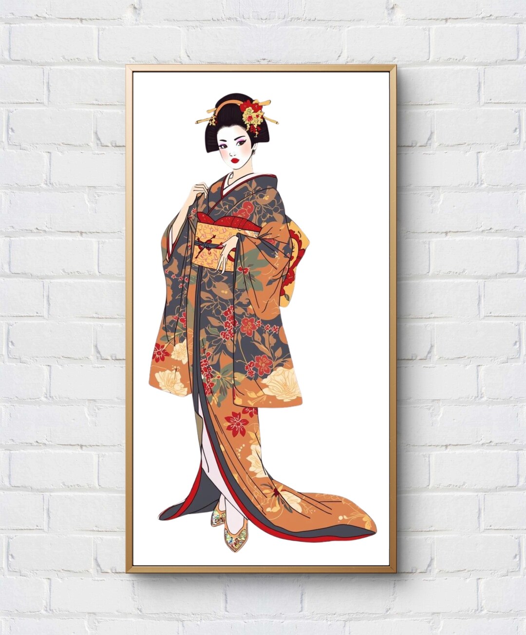 Japanese Geisha Cross Stitch Pattern – Elegant Saga Geisha Embroidery ...