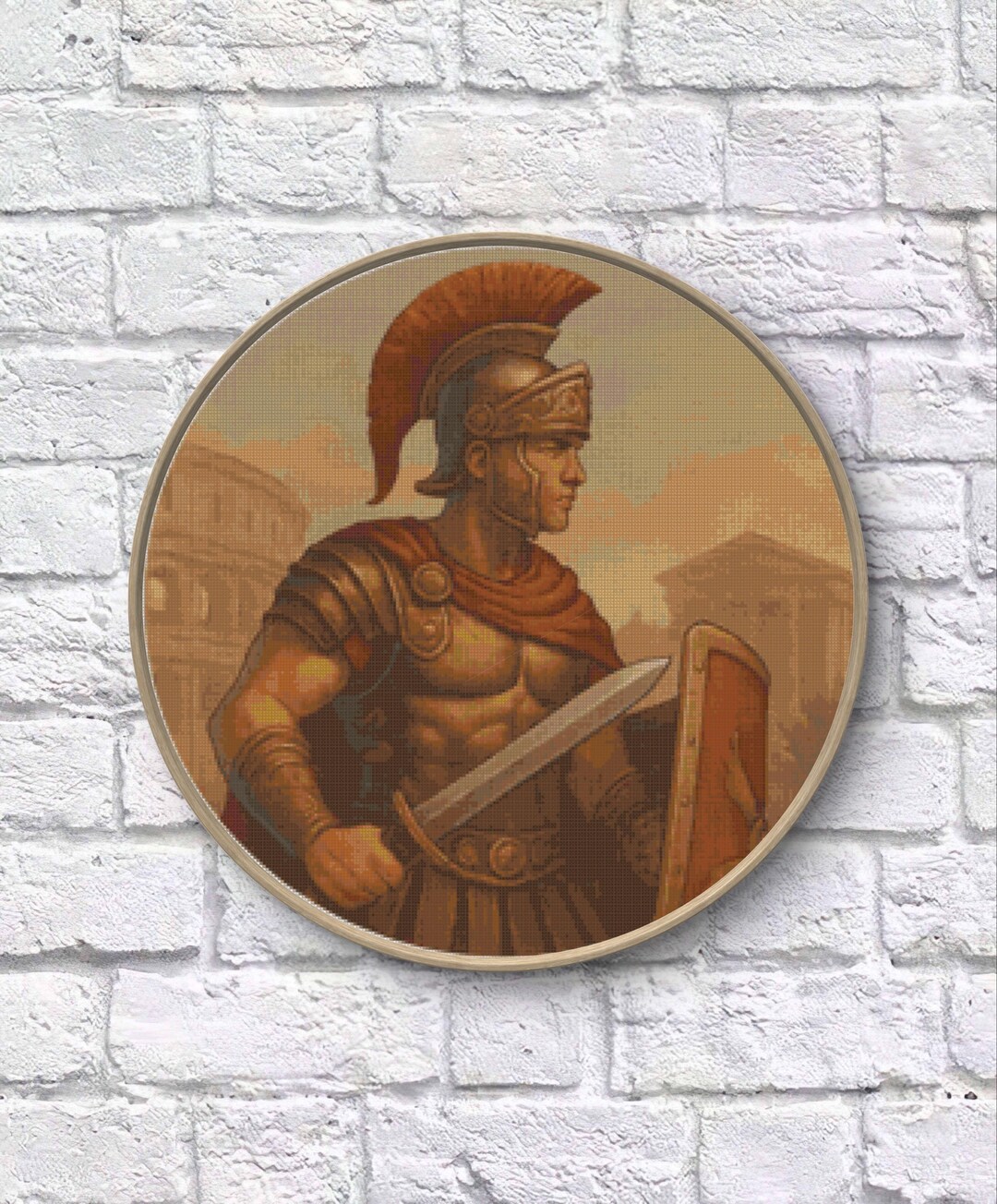 Roman Gladiator Cross Stitch Pattern: Easy Embroidery PDF (digital ...