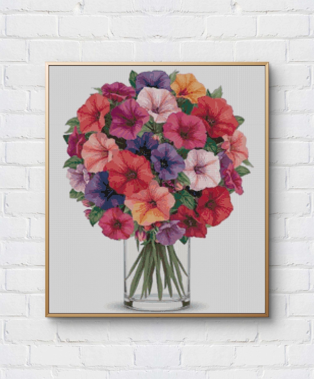 Petunia Cross Stitch Pattern : Floral Embroidery (digital Download) - Etsy