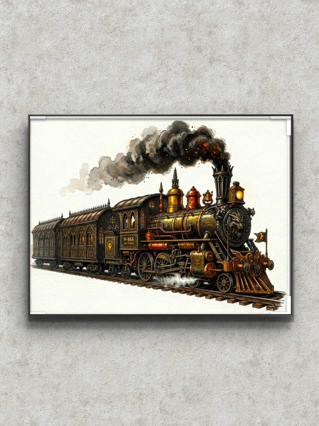 Vintage Gothic Train Cross Stitch Pattern: Intermediate Embroidery PDF ...