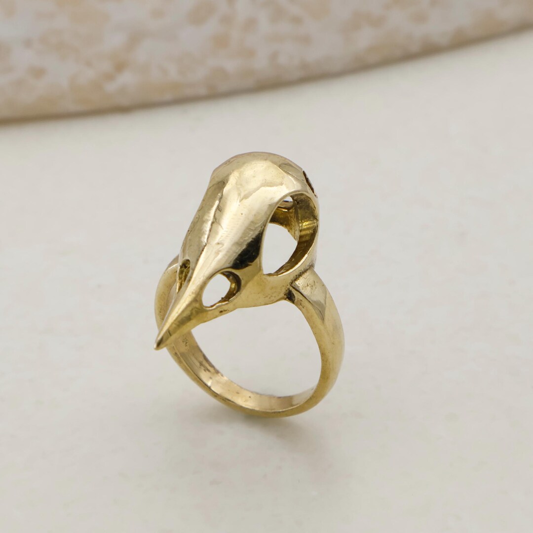 Vulture Skull Ring, Handmade Dark Academia Jewelry - Etsy