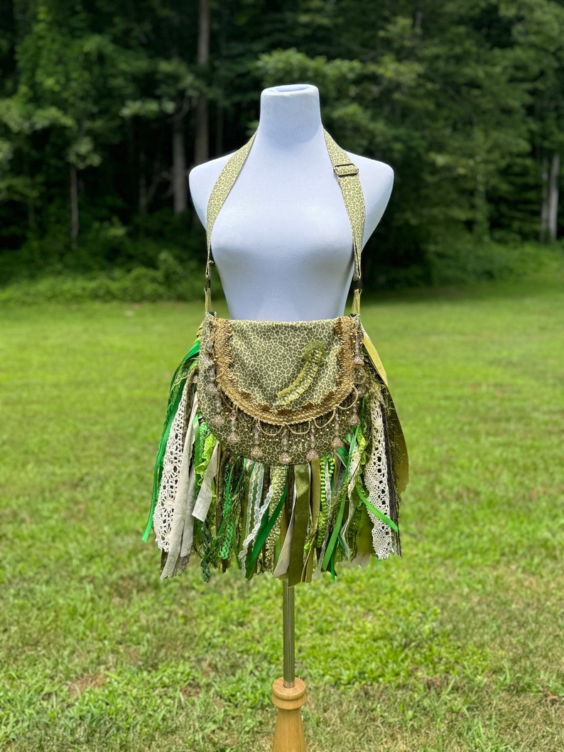 Embellished Earthy Lace Fringe Purse - Boho Handbag, Hippie Style With ...