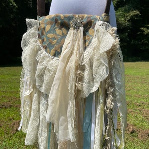 Embellished Earthy Lace Fringe Purse - Boho Handbag, Hippie Style With ...