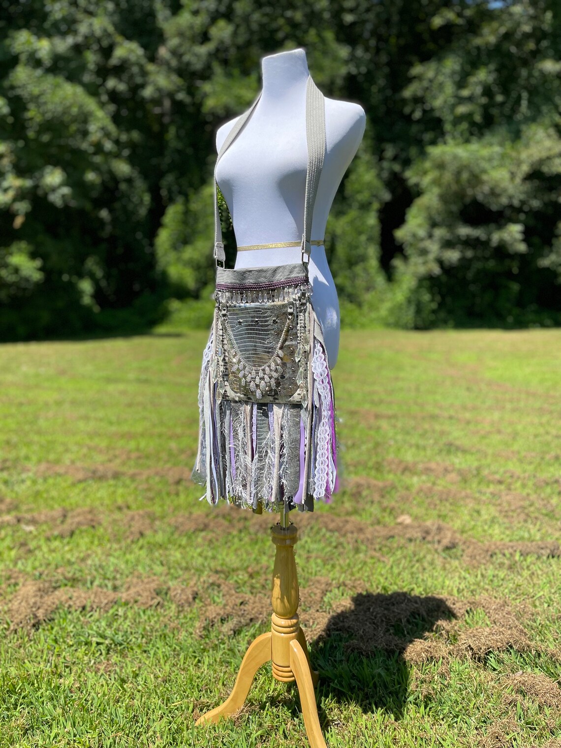 Vibrant Fringe Purse - Festival Ready in Purple/silver - Etsy