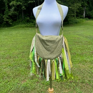 Embellished Earthy Lace Fringe Purse - Boho Handbag, Hippie Style With ...