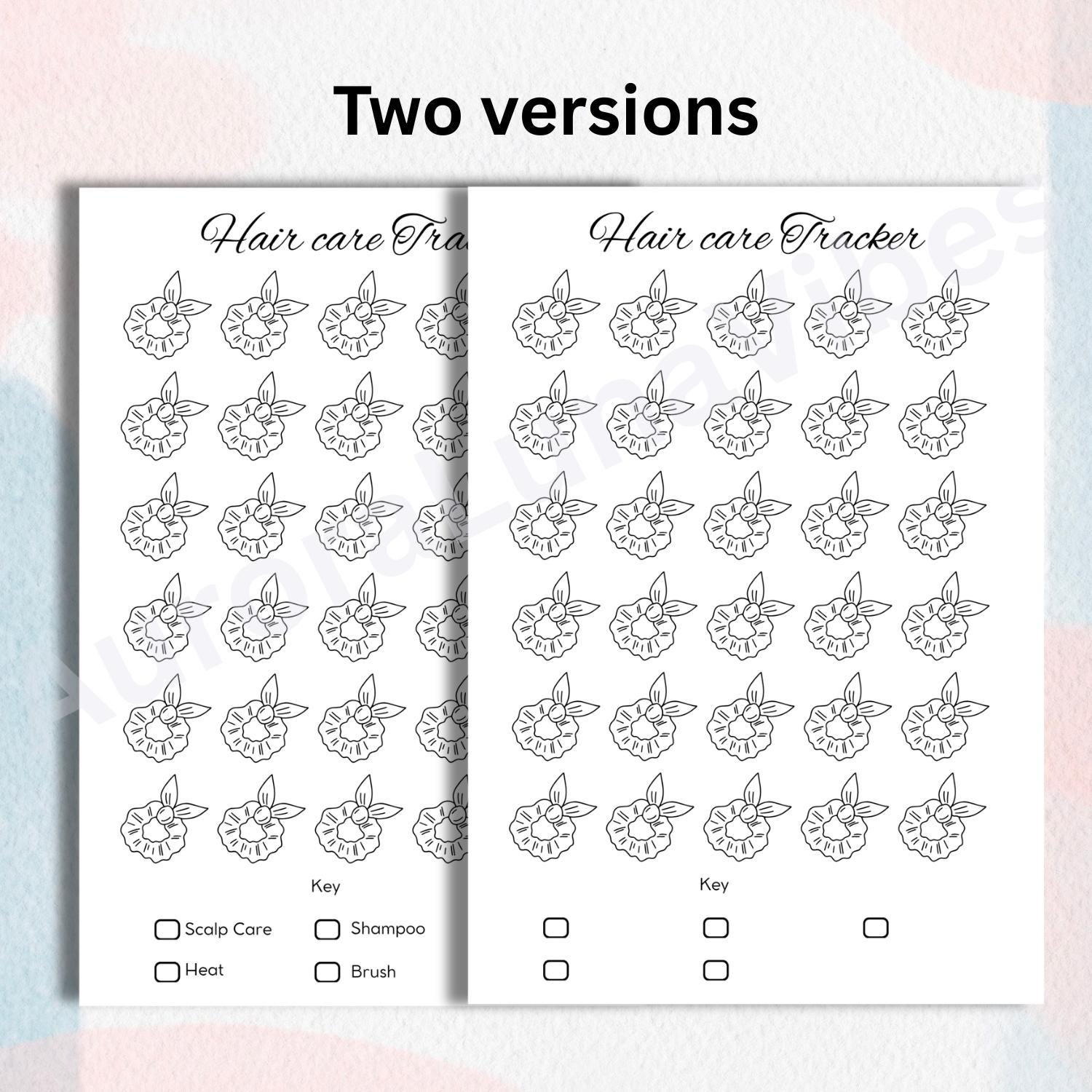 Hair Care Tracker Printable PDF, Hair Growth & Routine Tracker, Wash ...
