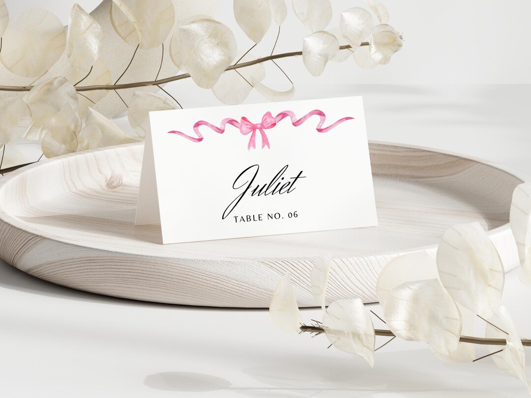 Printable Place Card Template: DIY Printable Dinner Name Tag for ...