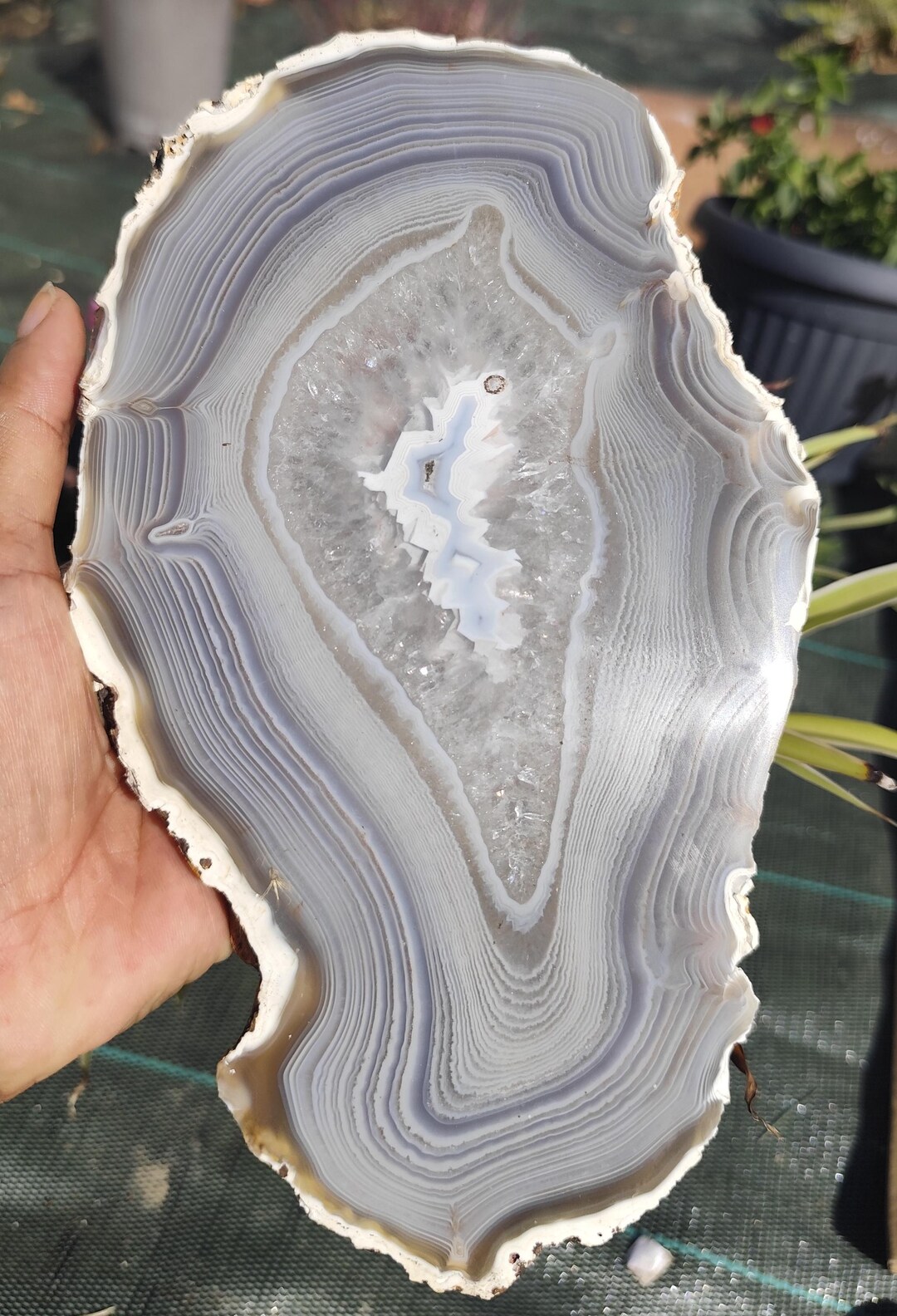 1.044gr Magnificent Ribbon Agate Plate, Banded Agate Natural Polished ...