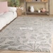 Hand Tufted Botanical Leaf Rug, Sage Green Floral Area Rug, Modern ...