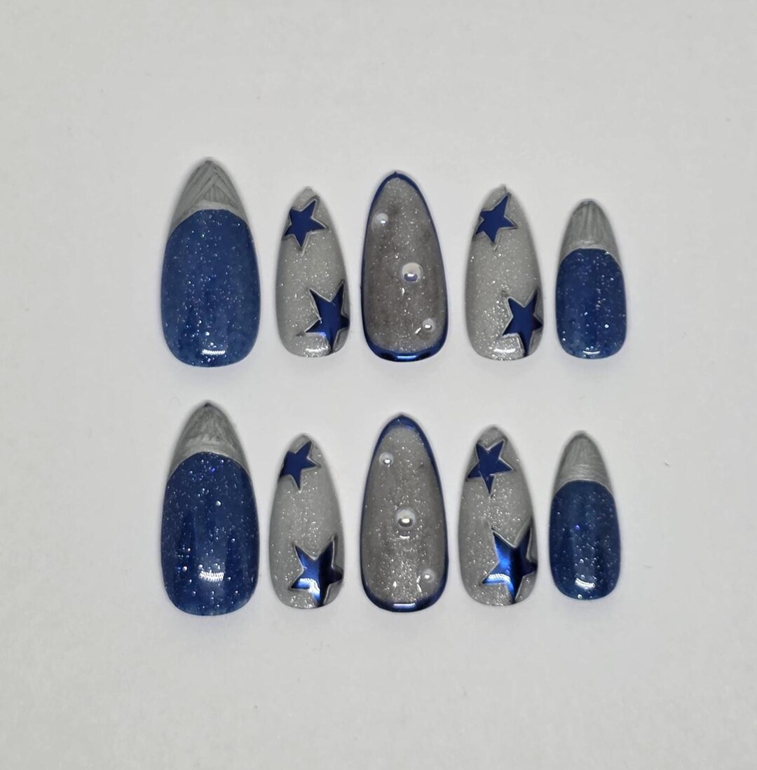 Midnight Starfall Press-on-nails - Etsy