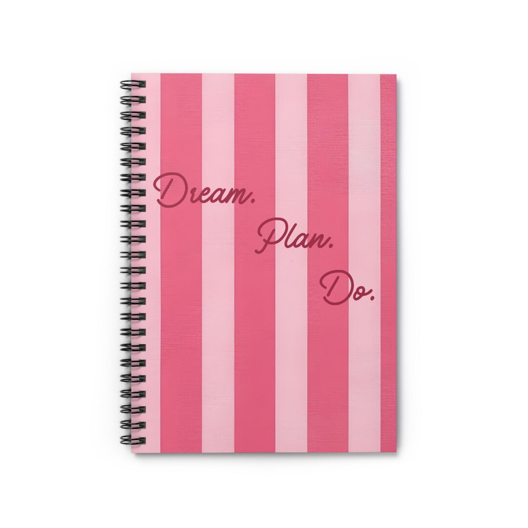 Inspirational Spiral Notebook - "dream. Plan. Do." | Journal, Planner ...