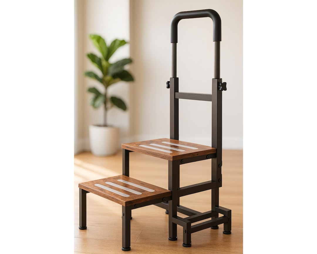 2-tier Step Stool With Adjustable Handles: Mobility Aid for Seniors - Etsy