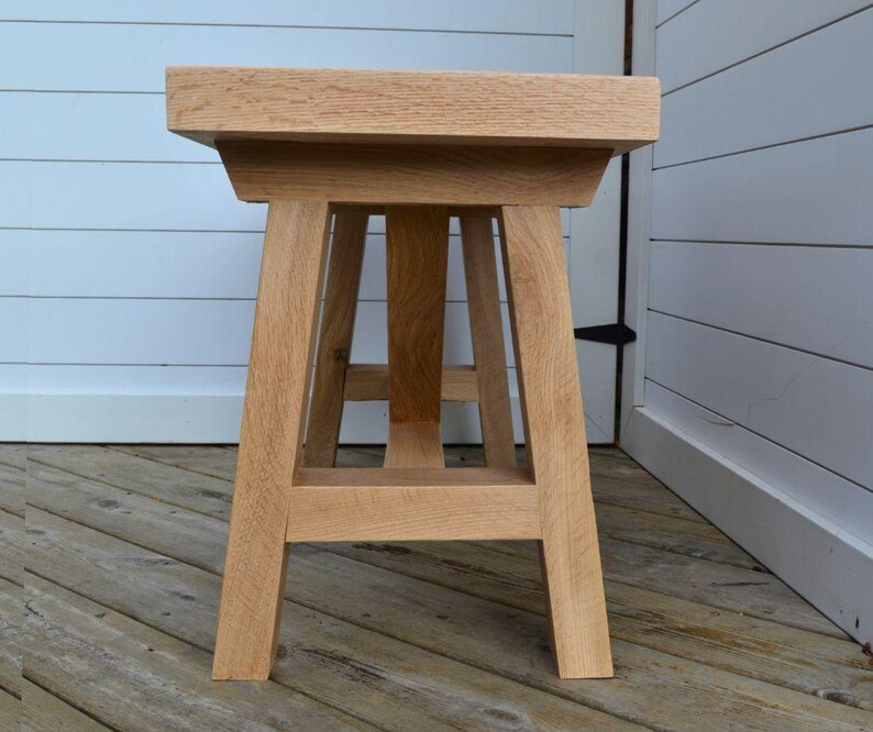 Heirloom White Oak Sawmill Bench | Modern Minimalist Solid Wood ...