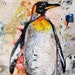 King Penguin ART PRINT Collage Mixed Media Antarctica Wildlife ...