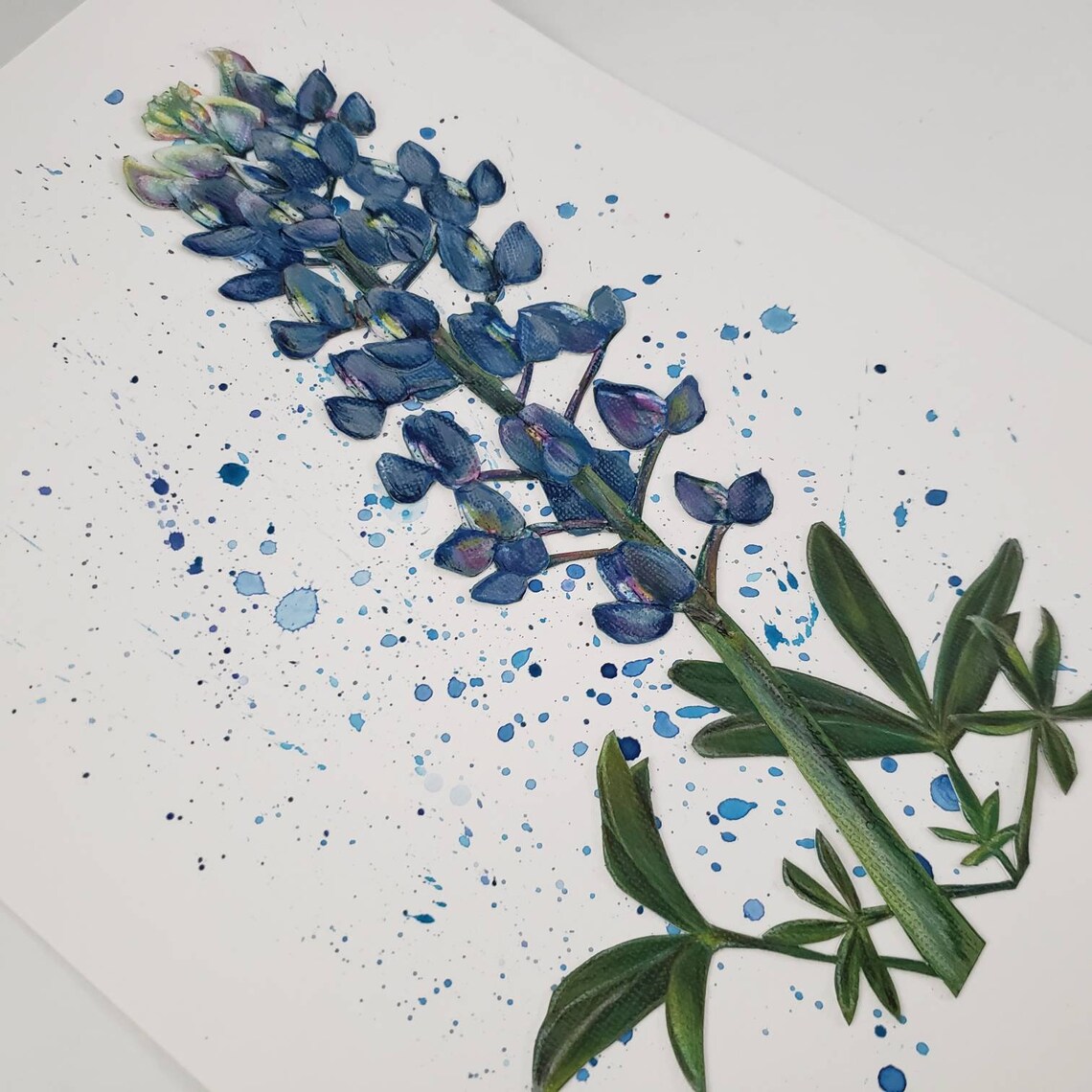 Texas Bluebonnet- Art PRINT, Watercolor Illustration Artwork ...