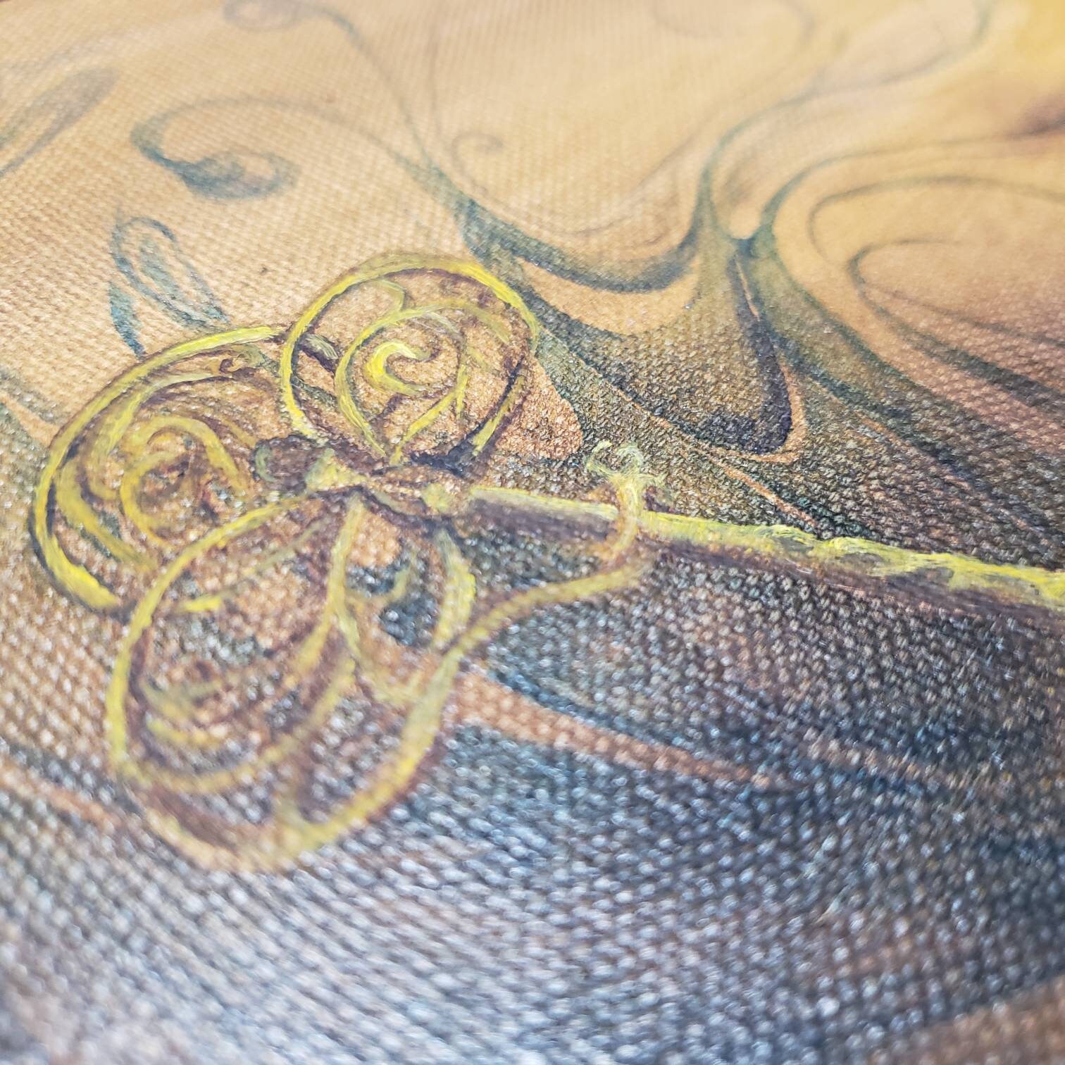 Skeleton Key Art PRINT Oil on Stretched Canvas Painting Tree - Etsy