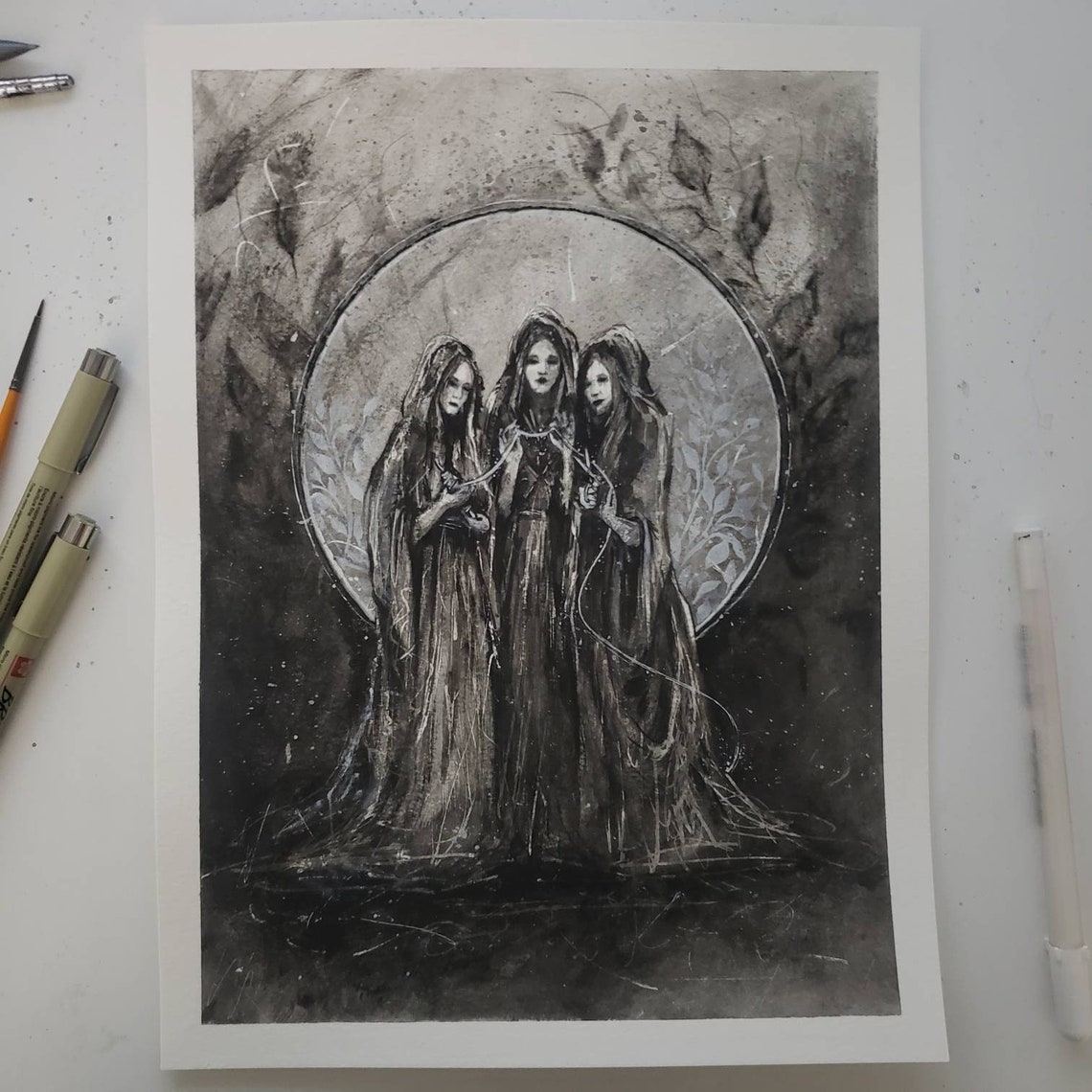 The Fates Art PRINT Original Watercolor Illustration Artwork - Etsy