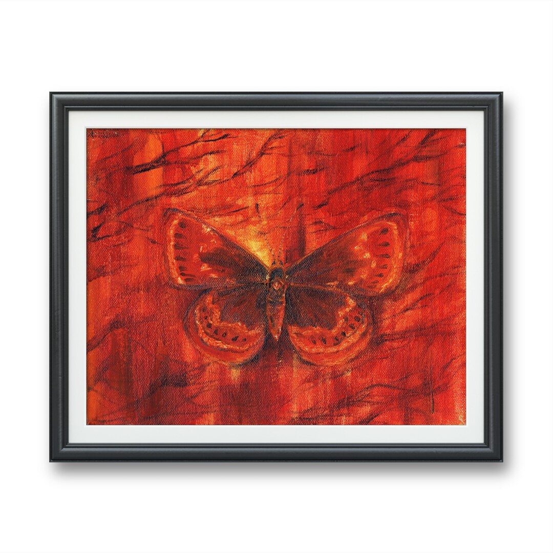 Male Spotted Fritillary Butterfly Art PRINT Still Life- Original Oil ...