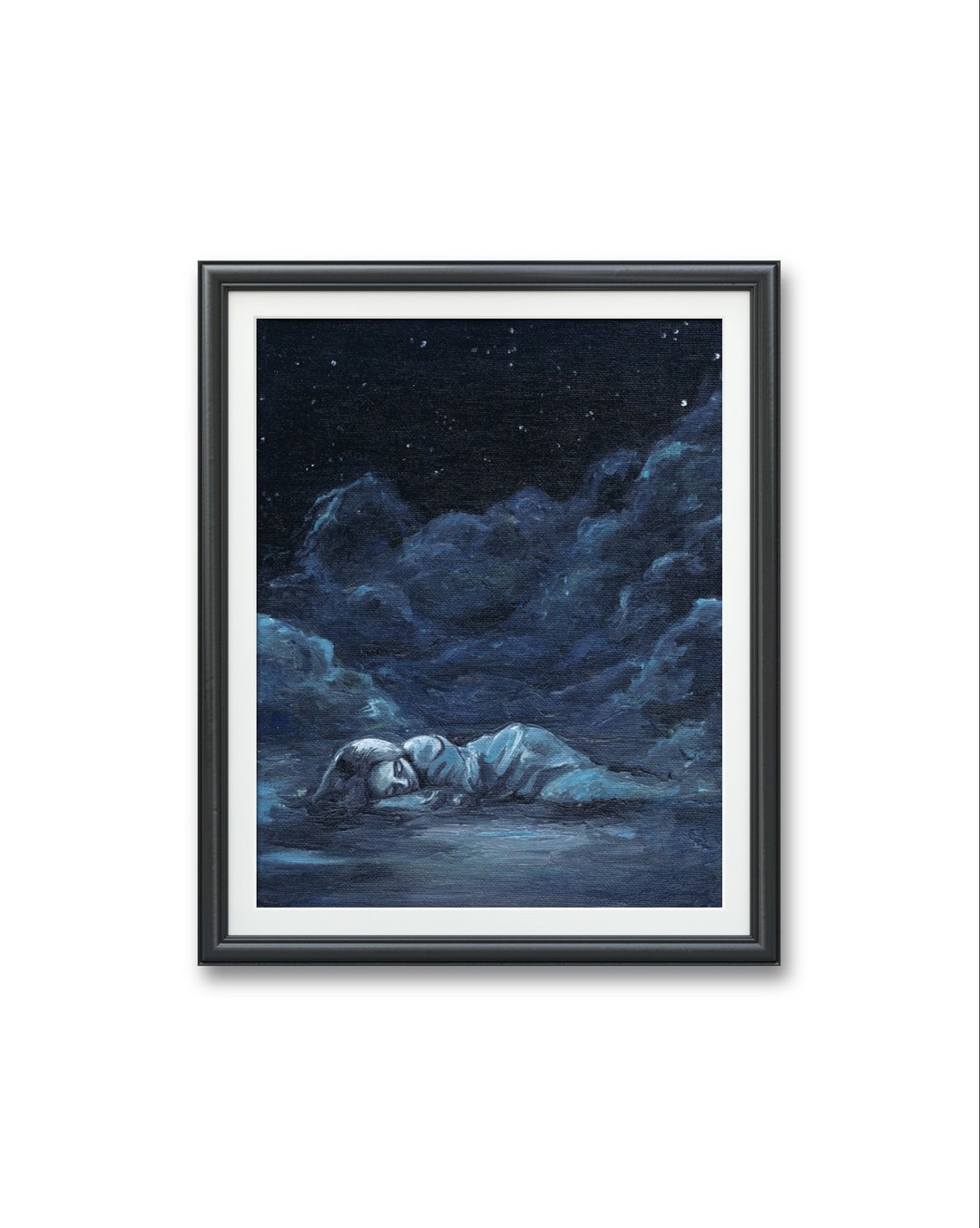 Grief, Laying in the Clouds Art PRINT Original Oil Painting Artwork ...