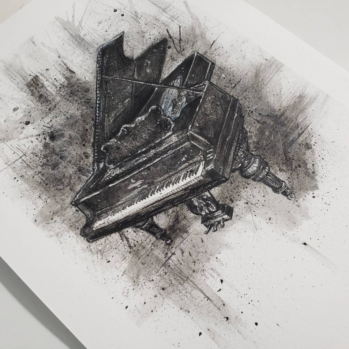 Haunted Melody- Art Print, Original Watercolor Illustration Artwork ...