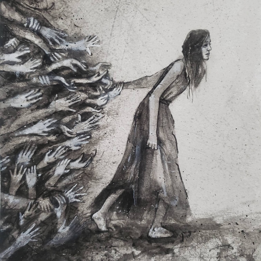 Addiction Art PRINT Original Oil Painting Artwork Mental - Etsy