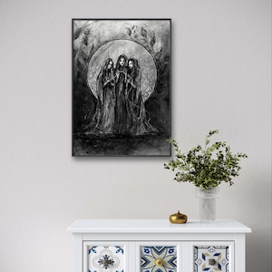 The Fates- Art PRINT, Original Watercolor Illustration Artwork Greek ...